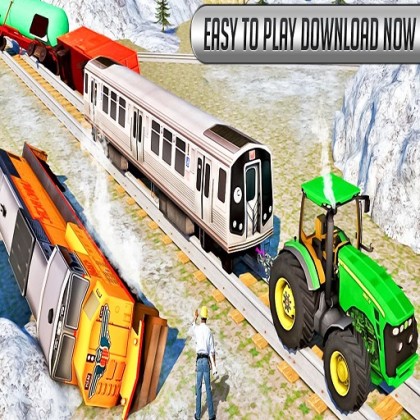 Chained Tractor Towing Train Simulator- Play at Game&Game