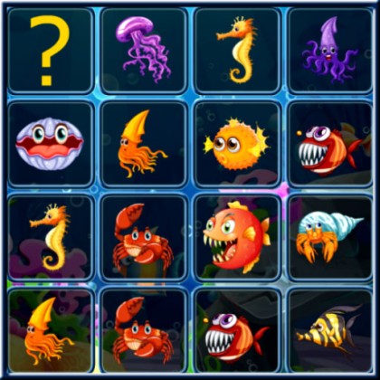 Sea Creatures Cards Match- Play at Game&Game